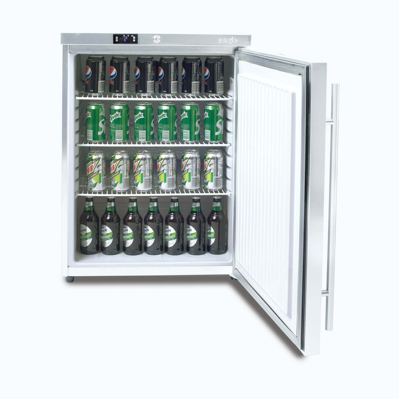 Under Bench Storage Fridge - 138L - 1 Door - Stainless Steel - UBC0140