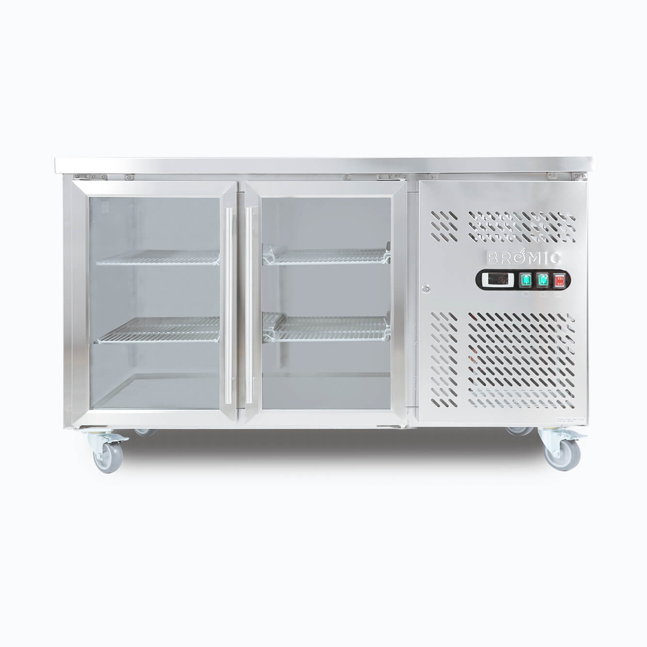 Under Bench Display Fridge - 282L - 2 Doors - Glass - Hinged Door - UB