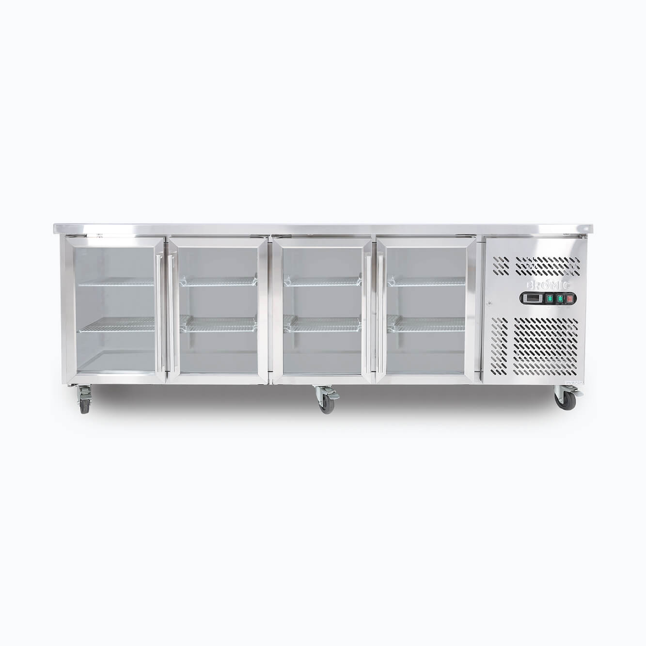 Under Bench Display Fridge - 553L - 4 Doors - Glass - Hinged Door - LE